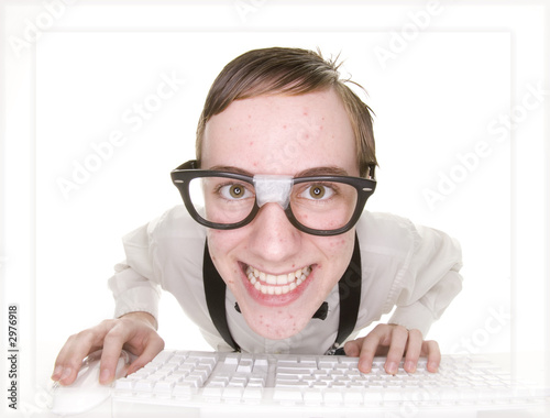 "smiling computer nerd" Stock photo and royalty-free images on Fotolia ...