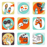 "arts motif picto" fichier vectoriel libre de droits sur la banque d ...