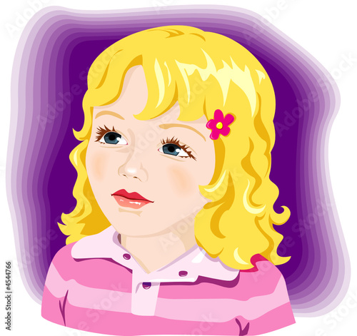 "Kid, child, adorable little girl with blond hair and blue eyes" Stock ...