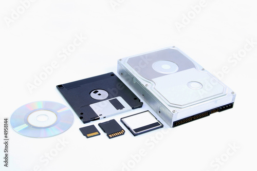 "six different types of memory storage devices" Stock photo and royalty ...