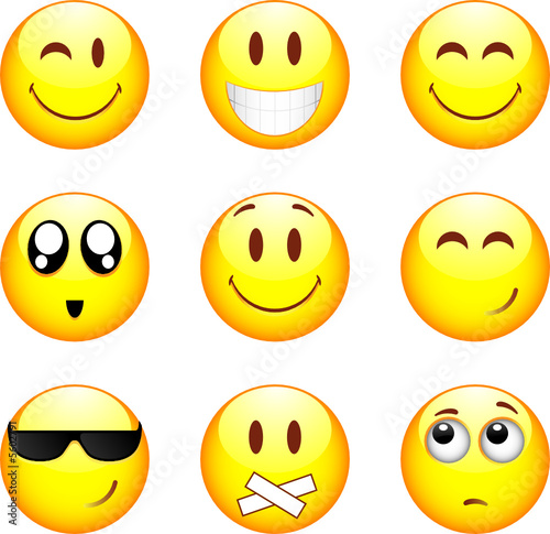 "Lot de 9 smileys" Stockfotos und lizenzfreie Vektoren auf Fotolia.com ...