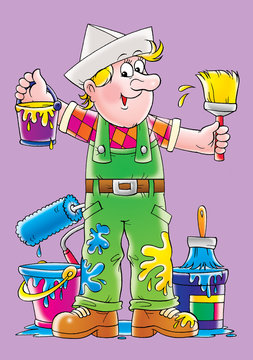 House Painter Cartoon Images – Browse 88,729 Stock Photos, Vectors, and ...