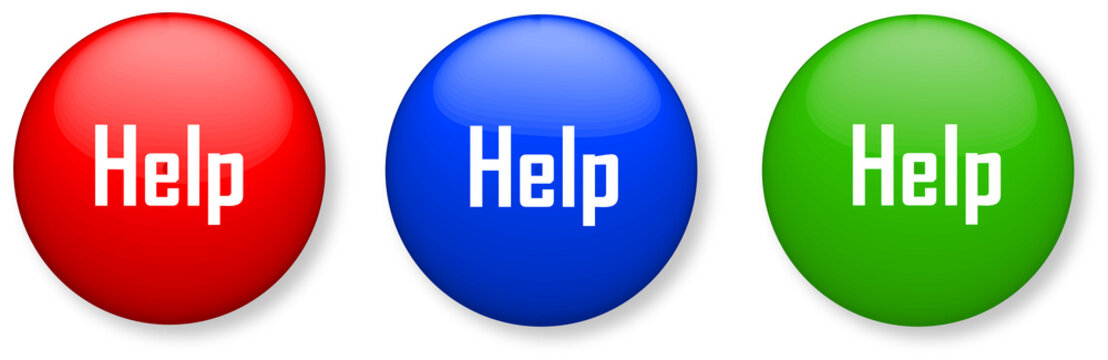 Blue Help Button