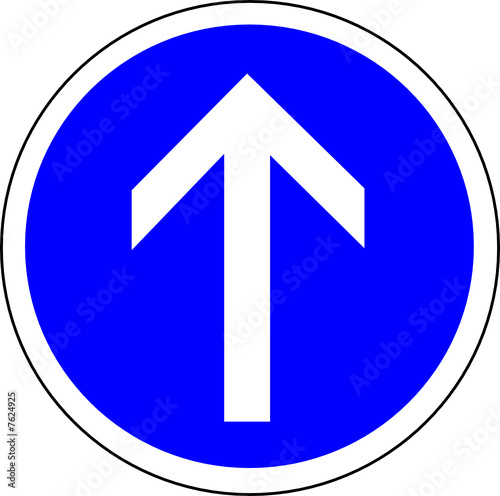 "a0130 - Panneau obligation SENS UNIQUE" fichier vectoriel libre de ...