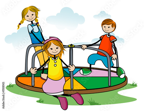 "merry Go Round Kids" Stock Image And Royalty-free Vector Files On A4D