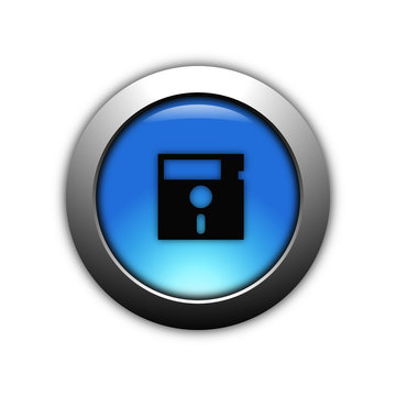 Save Button Icon Blue