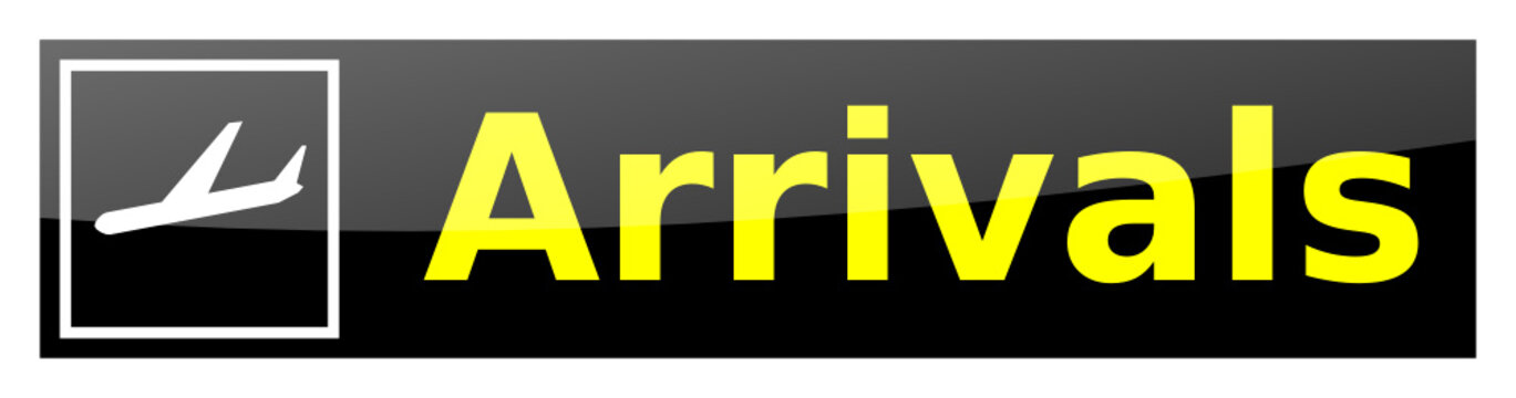 Airport Arrivals Sign
