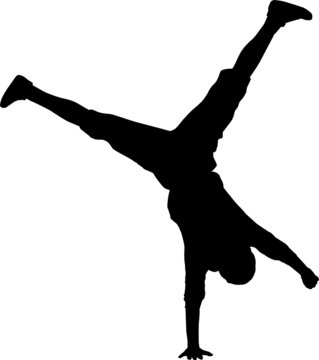 Girl Gymnast Silhouette Handstand