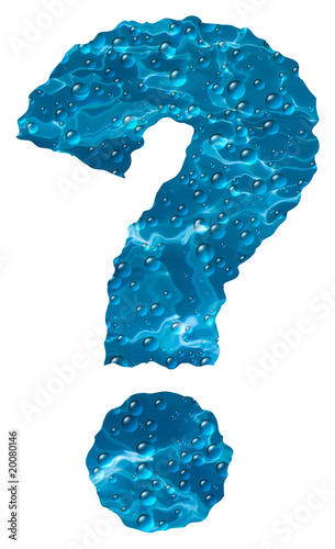 "Bubbly Water Font Question Mark" Stock photo and royalty-free images ...