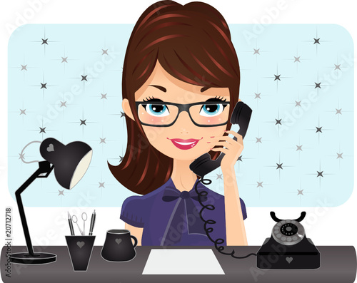 "Bureau Secrétaire" fichier vectoriel libre de droits sur la banque d'images Fotolia.com - Image ...