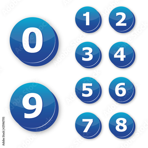 "Collection of numbers - Icones chiffre 1 à 9" fichier vectoriel libre ...