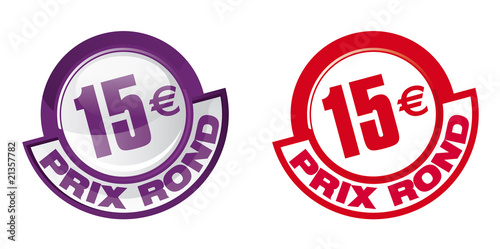 "prix rond / promo / Aktion/ Discount 15 euros" fichier vectoriel libre ...