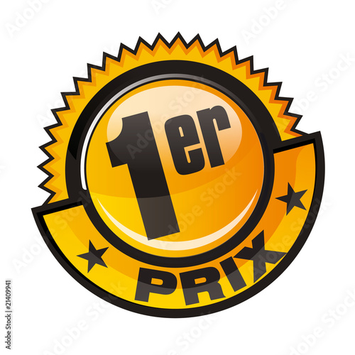 "icone / bouton / sticker soldes 1er prix noir et or" fichier vectoriel ...