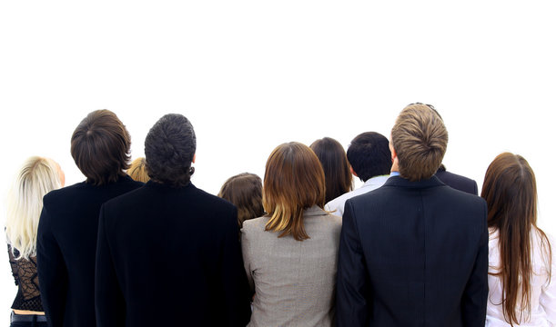 Behind Crowd Looking Up