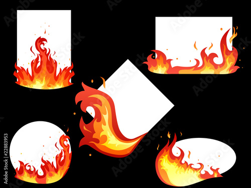 "Set of fire cards" Stock image and royalty-free vector files on ...