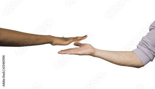 "Taper dans la main" photo libre de droits sur la banque d'images ...