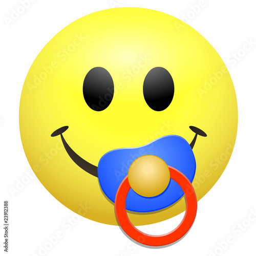 "Bébé smiley avec sa tétine" photo libre de droits sur la banque d ...