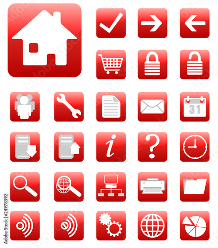 "red website and internet icon" Stock image and royalty-free vector ...