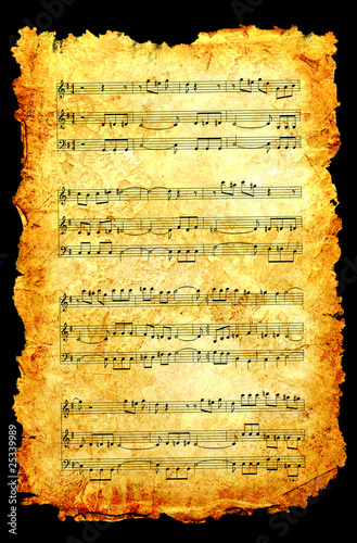 "Parchemin d'une partition musicale" photo libre de droits sur la ...