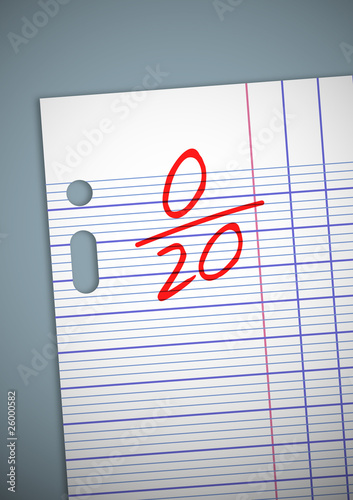 "Note 0 sur 20" fichier vectoriel libre de droits sur la banque d ...
