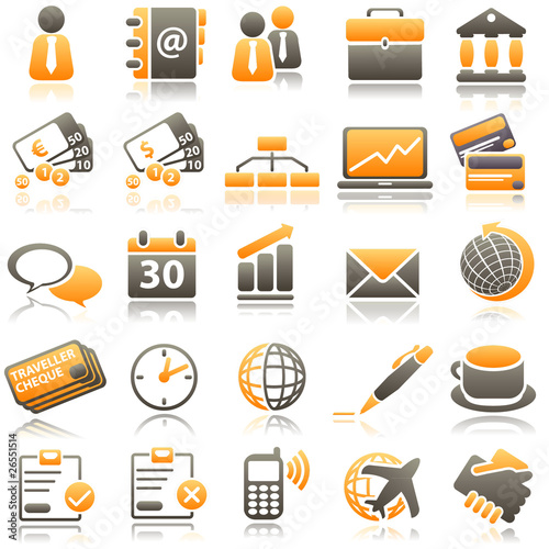 "business Orange Icons" Stock image and royalty-free vector files on ...