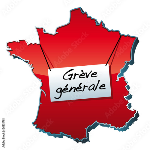 "France : Grève générale !" fichier vectoriel libre de droits sur la ...
