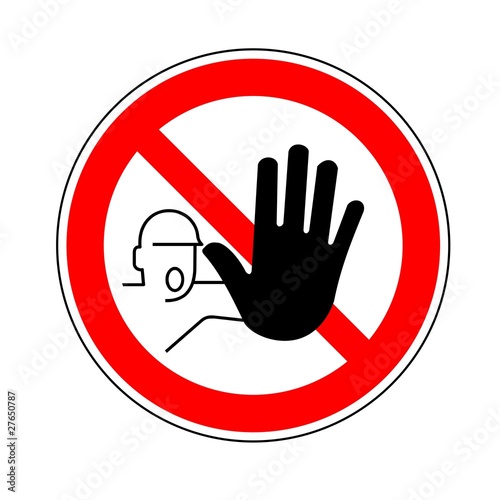 "Schild: Achtung, Betreten Verboten, Bleib Zurück" Stockfotos und ...