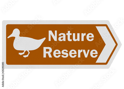 "Tourist information series: photo-realistic nature reserve sign" Stock ...