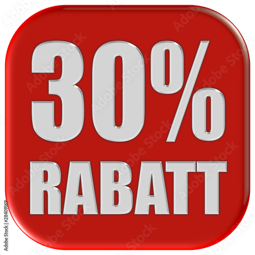 "Button rot Ecken rund 30% RABATT" Stockfotos und lizenzfreie Bilder ...