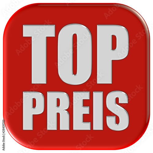 "Button rot quadratisch Ecken rund TOP PREIS" Stockfotos und ...