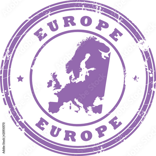 "Stamp with the text Europe written inside the stamp" Stock image and ...