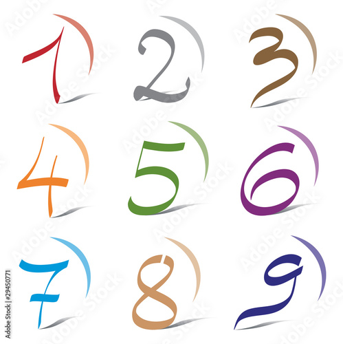 "Ensemble d'Icones Chiffres pour Design Logos" fichier vectoriel libre ...