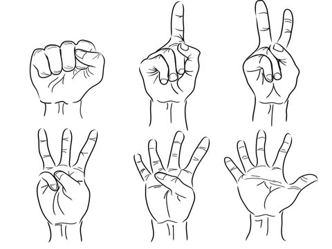 1 Finger Clipart