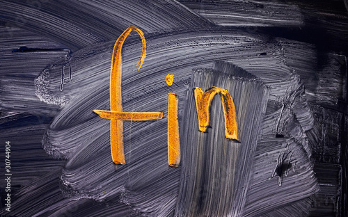 "Fin word. "The end", spanish language." Stock photo and royalty-free ...