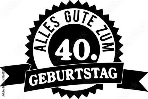 "Alles Gute zum 40. Geburtstag" Stockfotos und lizenzfreie Vektoren auf ...