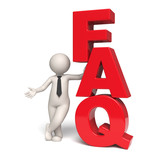 "Q&A Icon - Questions and answers - 3d man" Stock photo and royalty ...