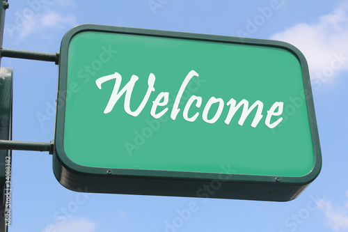 "Street Sign - Welcome" Stock photo and royalty-free images on Fotolia ...
