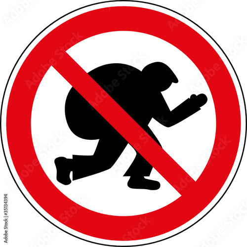 "Verbotsschild Dieb Einbrecher Verbotszeichen Symbol" Imágenes de ...