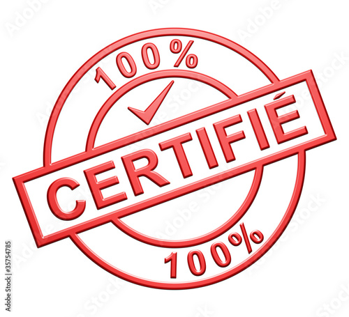 ""100% Certifié" Cachet (rouge)" photo libre de droits sur la banque d ...