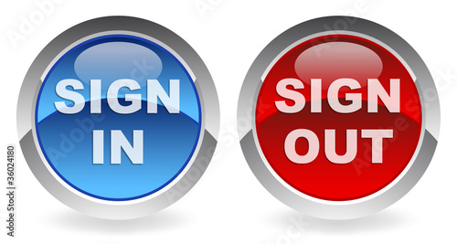 "sign in / sign out button" Stock image and royalty-free vector files ...