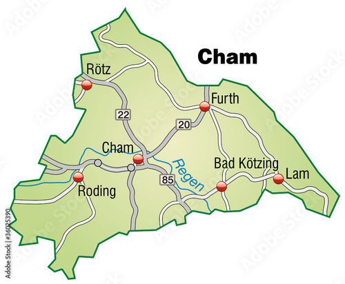 Cham Switzerland Map