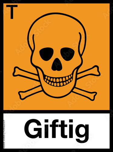 "Gefahrstoffzeichen Giftige Stoffe Etiketten Symbol" Stockfotos und ...