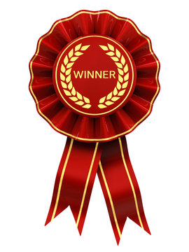 First Place Ribbon Red
