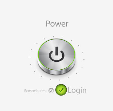 Computer Power Button Logo