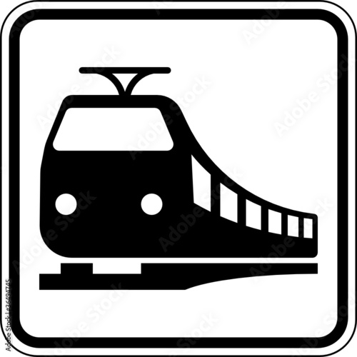 "Zug Bahn Schienenverkehr Schild Zeichen Symbol" Stockfotos und lizenzfreie Vektoren auf Fotolia ...