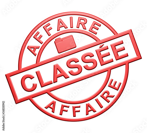 ""Affaire Classée" Cachet (rouge)" photo libre de droits sur la banque ...
