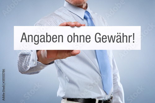 "Angaben ohne Gewähr" Stockfotos und lizenzfreie Bilder auf Fotolia.com ...