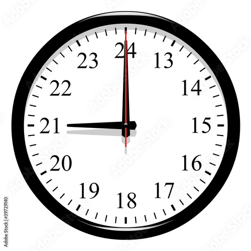 "Horloge post meridiem - 21 heure" photo libre de droits sur la banque ...