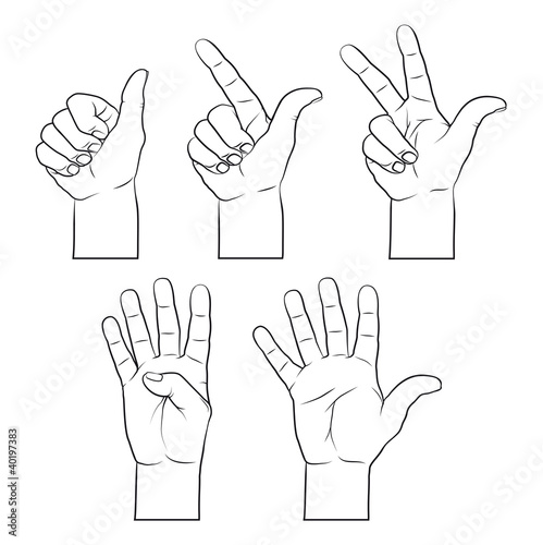 "Zählen per hand 1,2,3,4,5," Stockfotos und lizenzfreie Vektoren auf ...