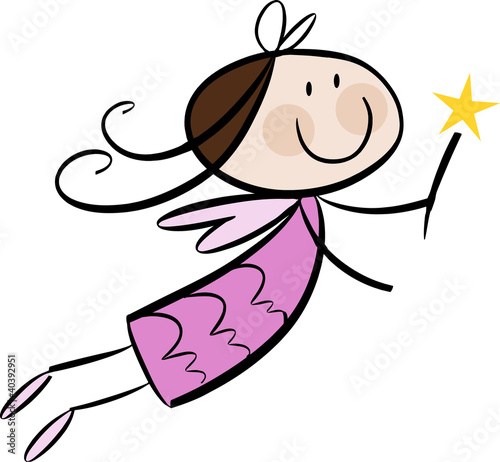 "Cartoon-Zeichnung: Fröhliche kleine Fee" Stockfotos und lizenzfreie ...